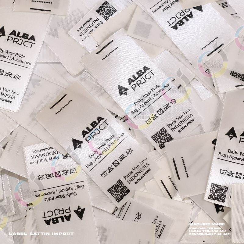 Washing labels, clothing labels, printed satin labels, custom washing ...