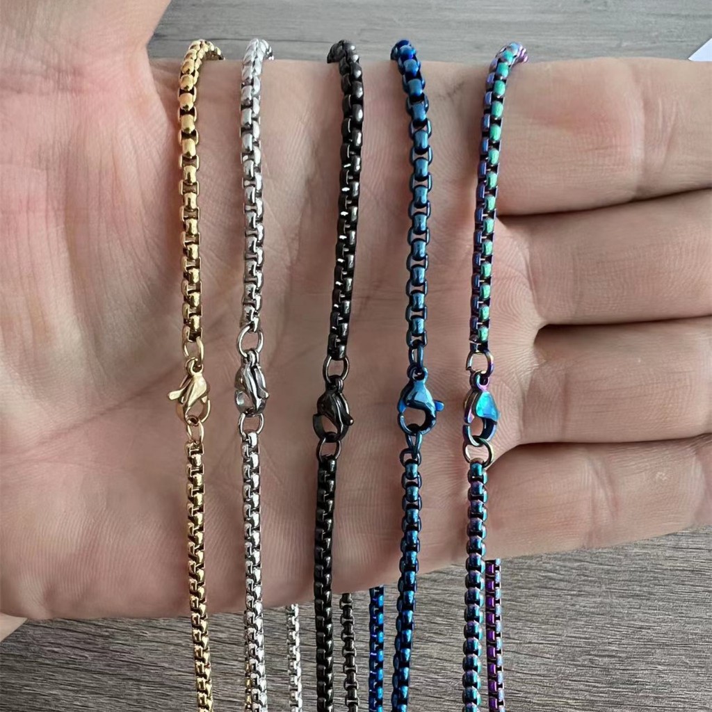 Titanium Chain Necklace For Men Women Stainless Steel Original ...