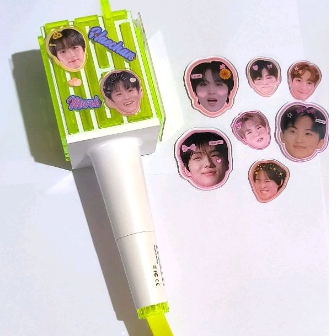 Acrylic deco neobong lightstick NCT Dream Acrylic face NCT Dream Mark Renjun Jeno Haechan Jaemin ...