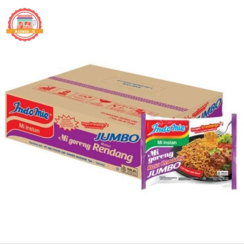 Indomie Jumbo Rendang Fried Noodles 1 box contains 24 pcs | Shopee Malaysia