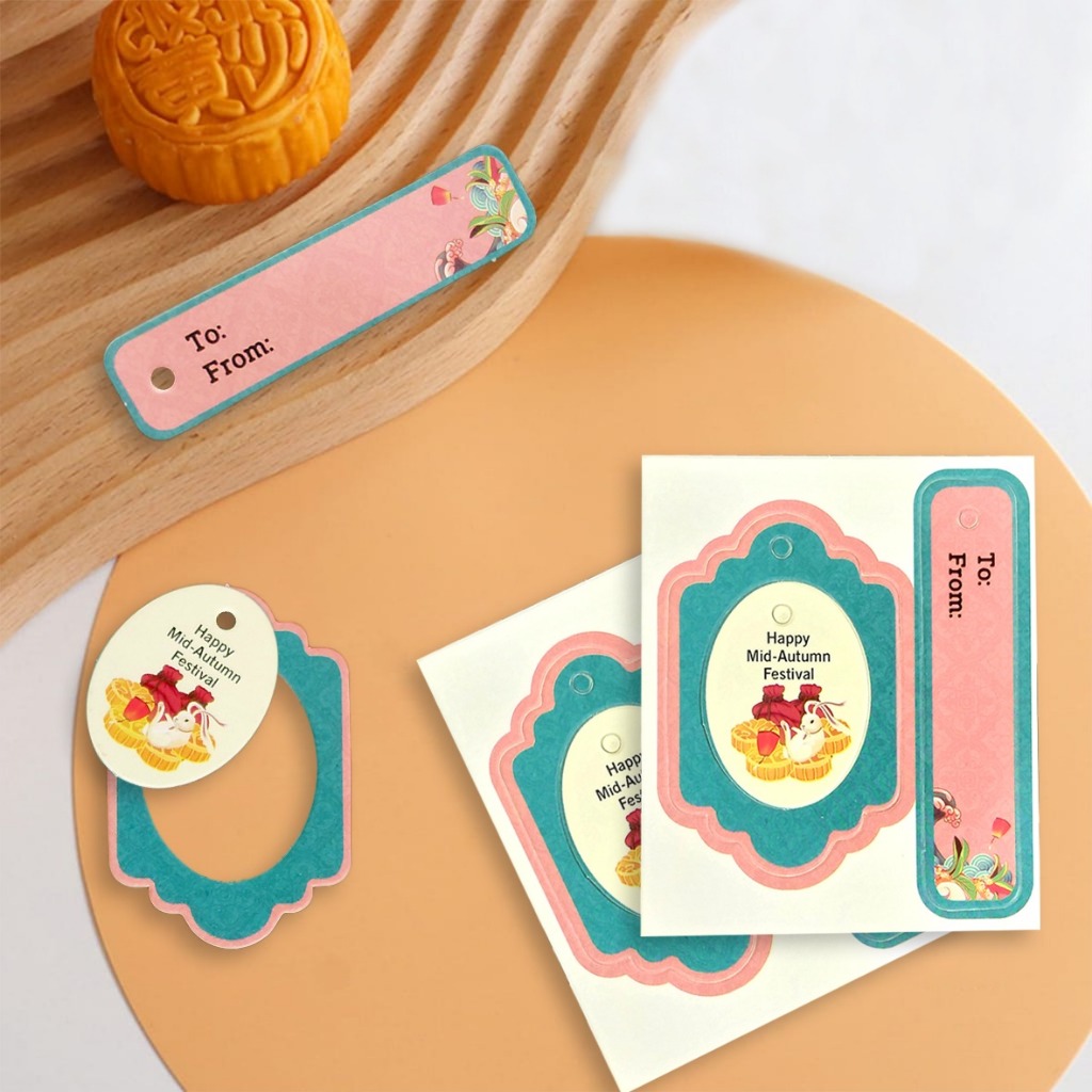 Hangtag Label 78 | Hangtag Box Mooncake | Cake Box Decoration Labels (1 ...