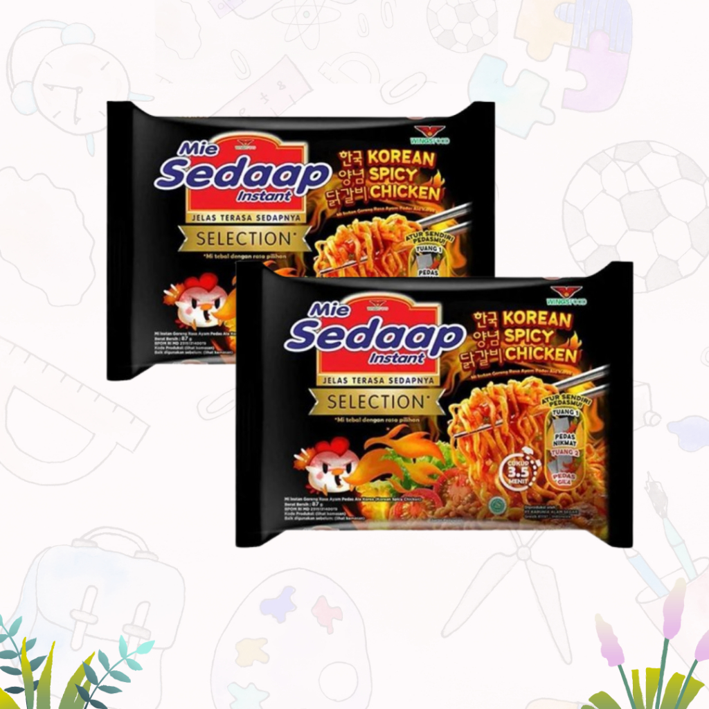 FRIED INSTANT NOODLES/ SEDAAP KOREAN SPICY CHICKEN NOODLES 87 GR (PCS ...