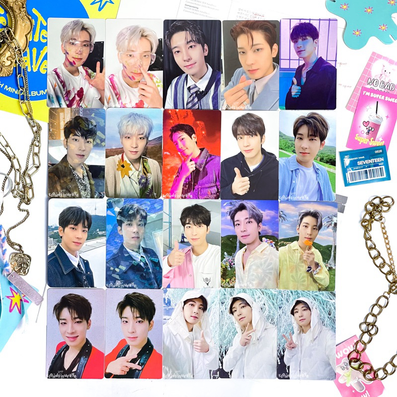 Photocard Official Wonwoo Seventeen Photocard Scoups Jeonghan Joshua Jun Hoshi Wonwoo Woozi DK ...
