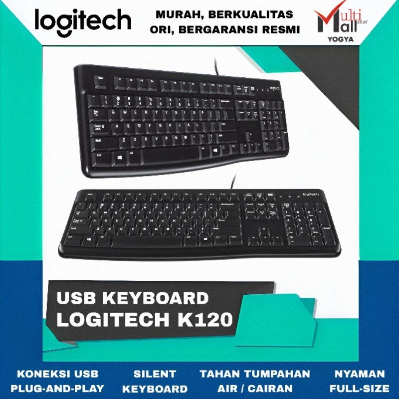 Logitech K120 KEYBOARD USB PLUG AND PLAY | Shopee Malaysia