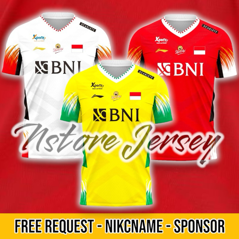 Jersey BADMINTON INDONESIA BNI THOMAS CUP And UBER CUP 2024 free Namset ...