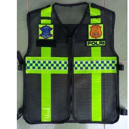 Police Vest Rubber Mesh Chess LOGO Embroidery Adhesive (Removable ...