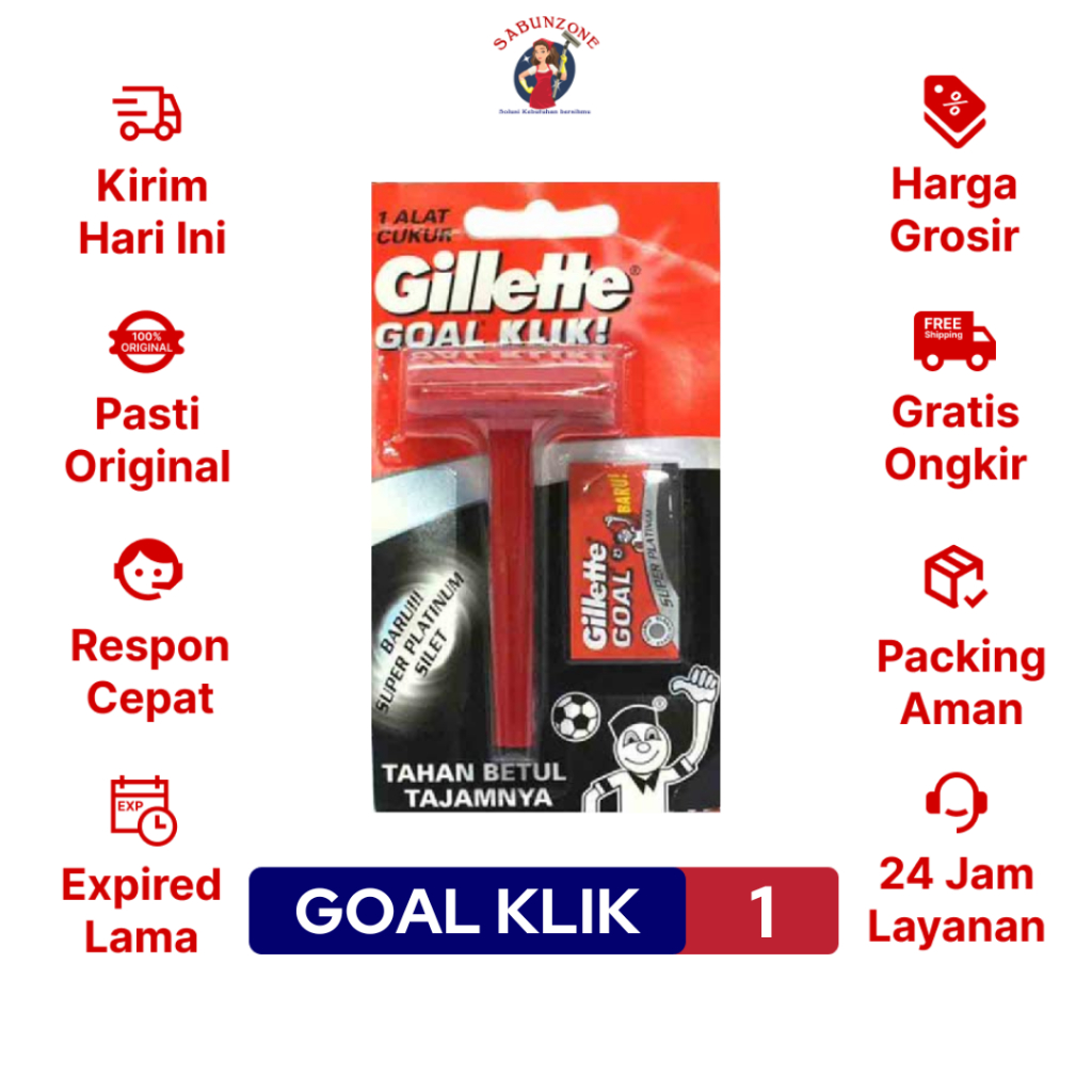 Original Gillette Goal Click Beard Mustache Shaver | Shopee Malaysia