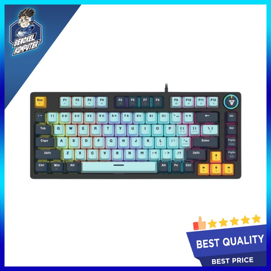 GAMING KEYBOARD FANTECH ATOM 81 SKY BLUE - BLUE SWITCH | Shopee Malaysia