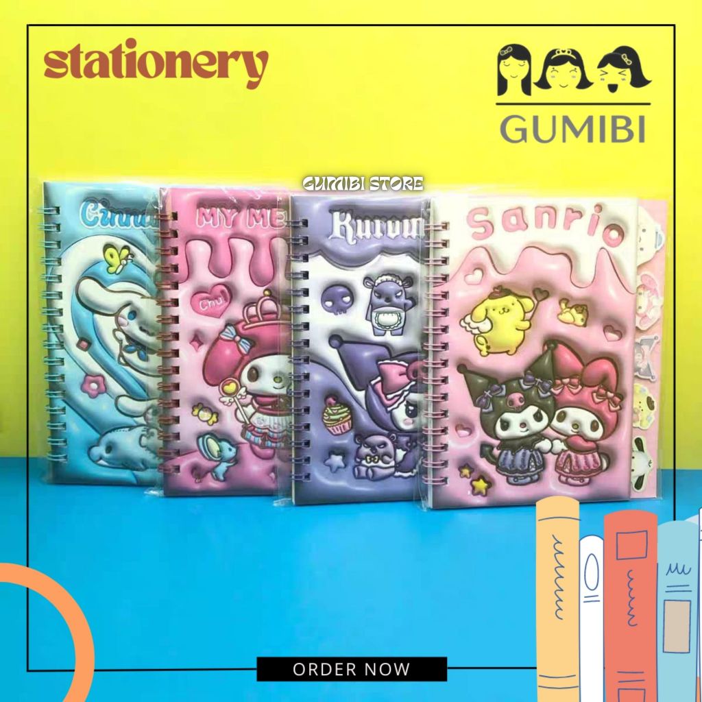 Sanrio CUTE VIRAL STICKER BOOK NOTEBOOK SPIRAL STICKER SANRIO CUTE ...