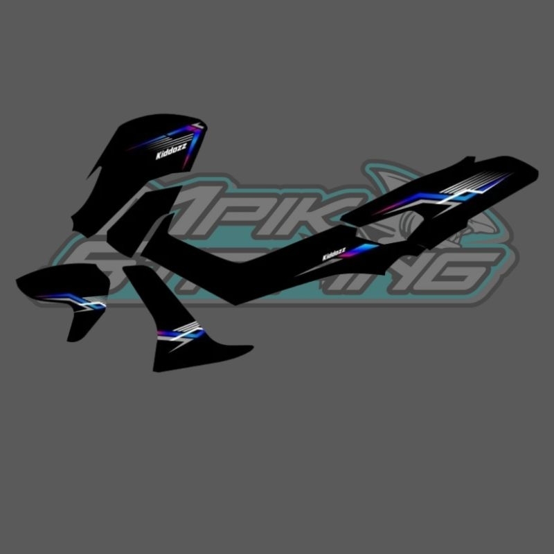 Nmax OLD 155 TRANSPARENT STICKER STRIPING ELEGANT LINE DESIGN MOTIF ...