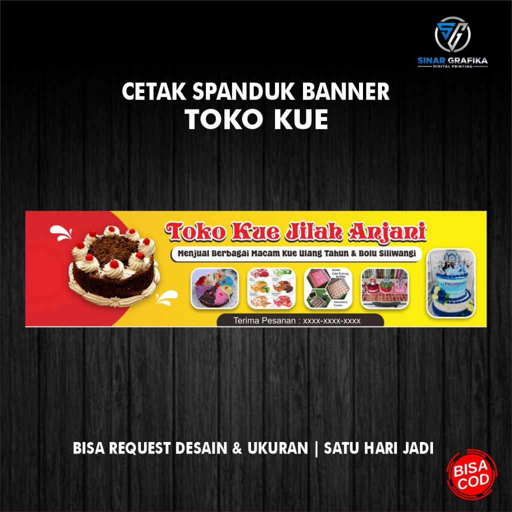 Cake Shop Banner, Cake Shop Banner, Custom Design | Free | Shopee Malaysia