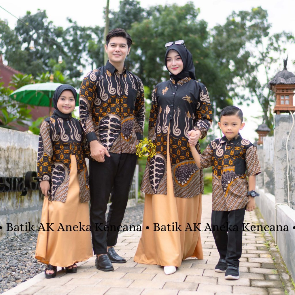 Latest modern family batik couple 2025, family batik couple set ...