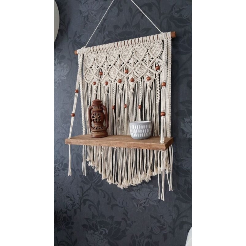 Macrame Mote Hanging Shelf | Shopee Malaysia