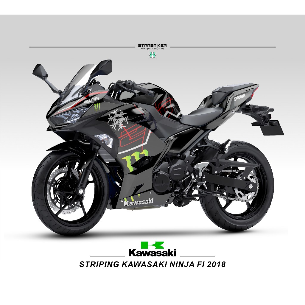 Striping Semifull Ninja 250 Fi 2018 Motif 13 / Stickers / Stickers ...