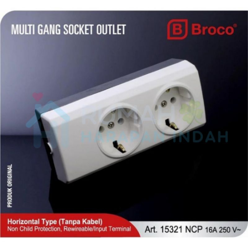 Broco 15321-55 NCP Ground Socket - 2-hole Socket - Broco 2-hole Socket ...