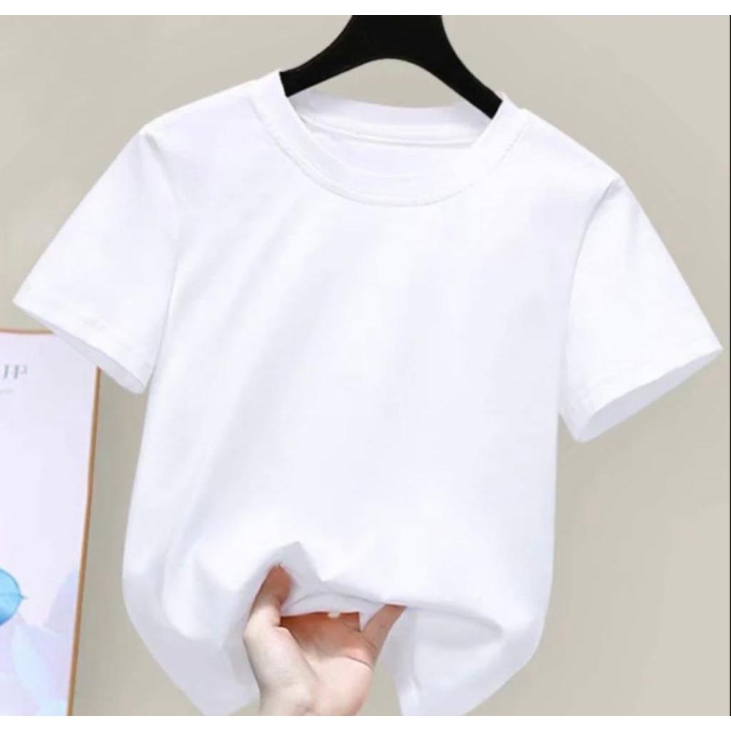 PUTIH Plain T-Shirts For Children Aged 6 Months-5 Years/White Plain T ...