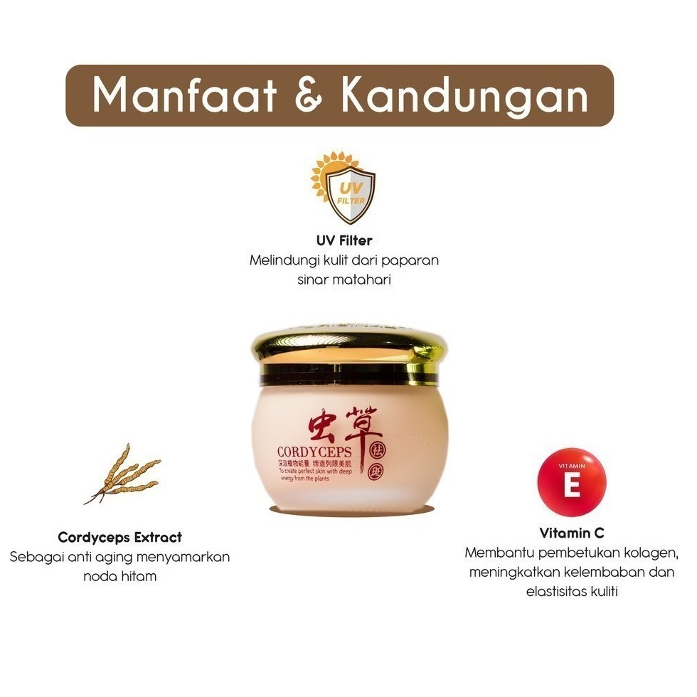 LOKAL Yu CHUN MEI CORDYCEPS LIGHTENING DAY CREAM 30 GR / DAY CREAM ORI ...