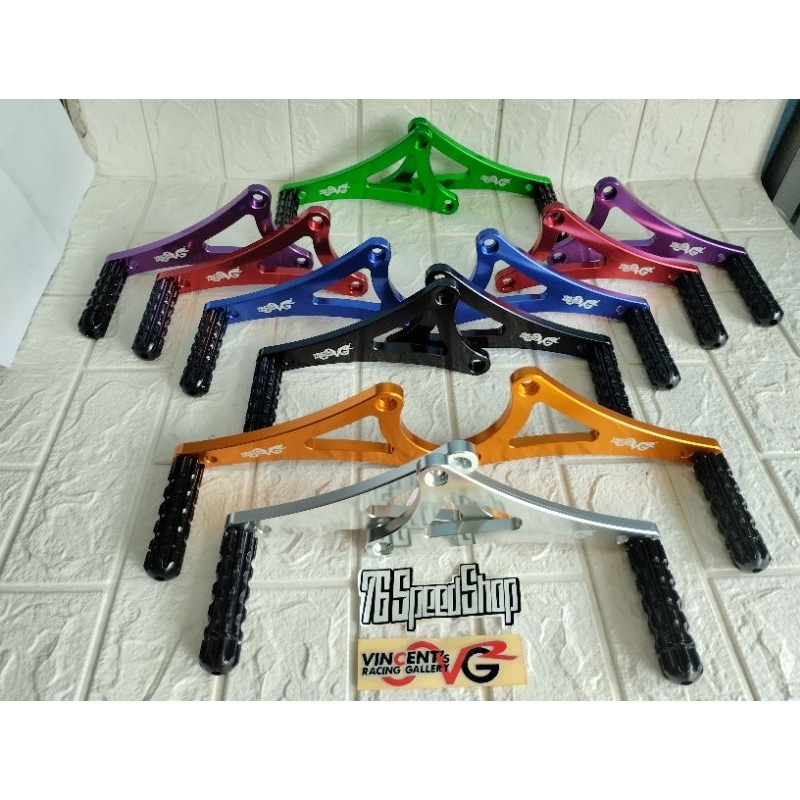 Footstep drag matic Mio Beat VRG Racing Aluminum cnc Anodize Step drag ...