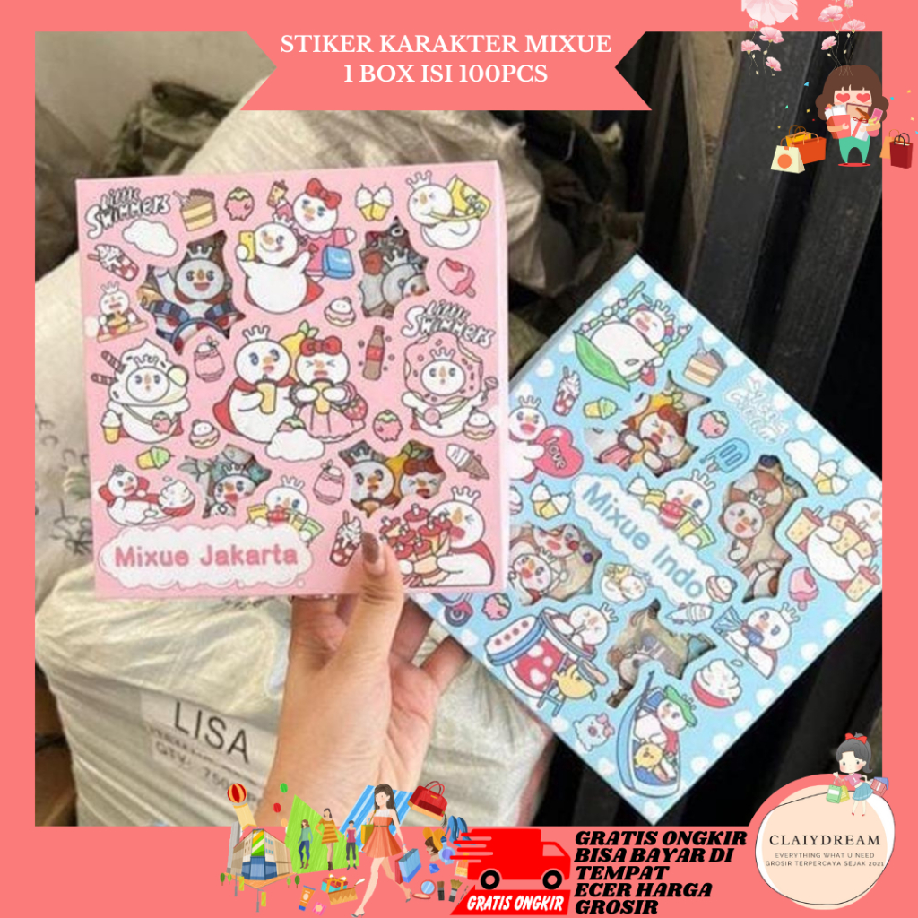 Claiydream STICKER MIXUE | Mixue Sticker 1 BOX Contains 100PCS | Shopee ...