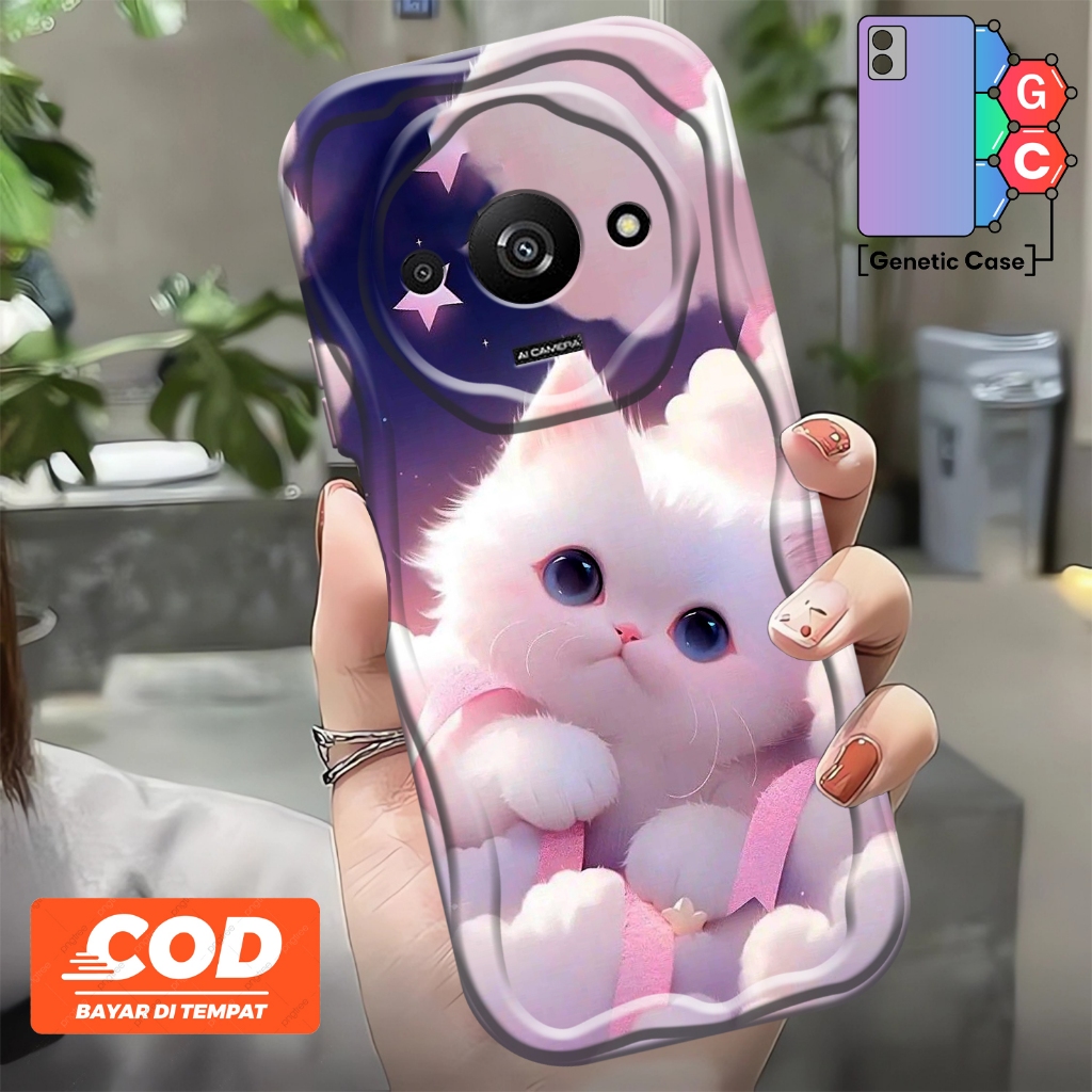 WAVY WAVE SILICON SOFTCASE WAVE CASING CUTE CARTOON MOTIF FOR REDMI A3 ...
