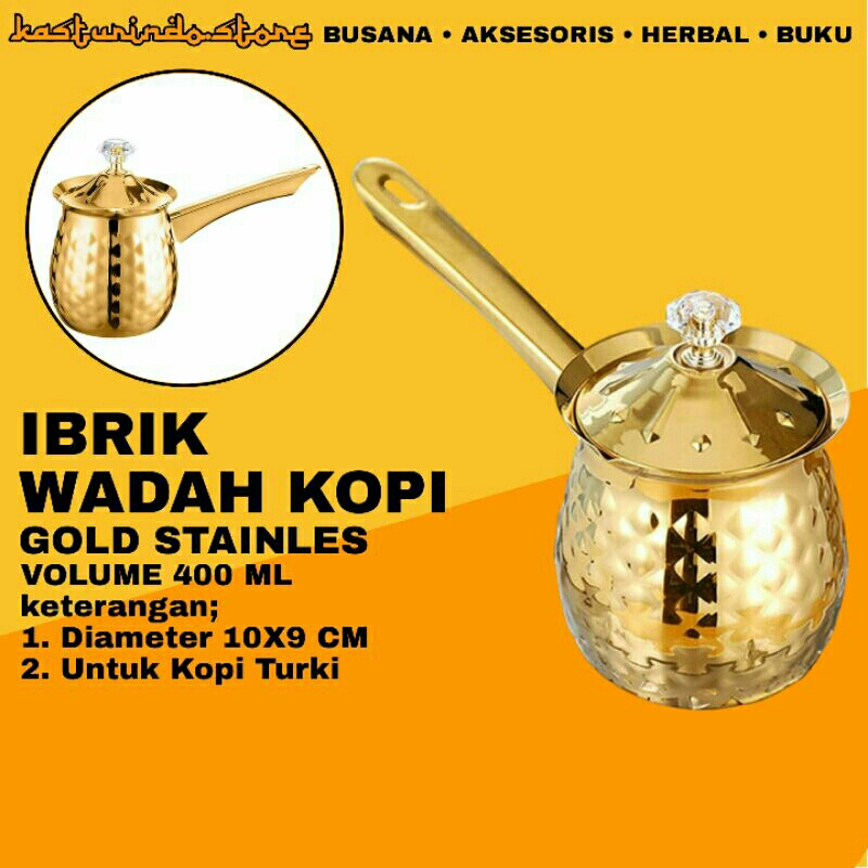 Ibrik Coffee Container Gold Color Stainlees Material Volume 400ml For ...