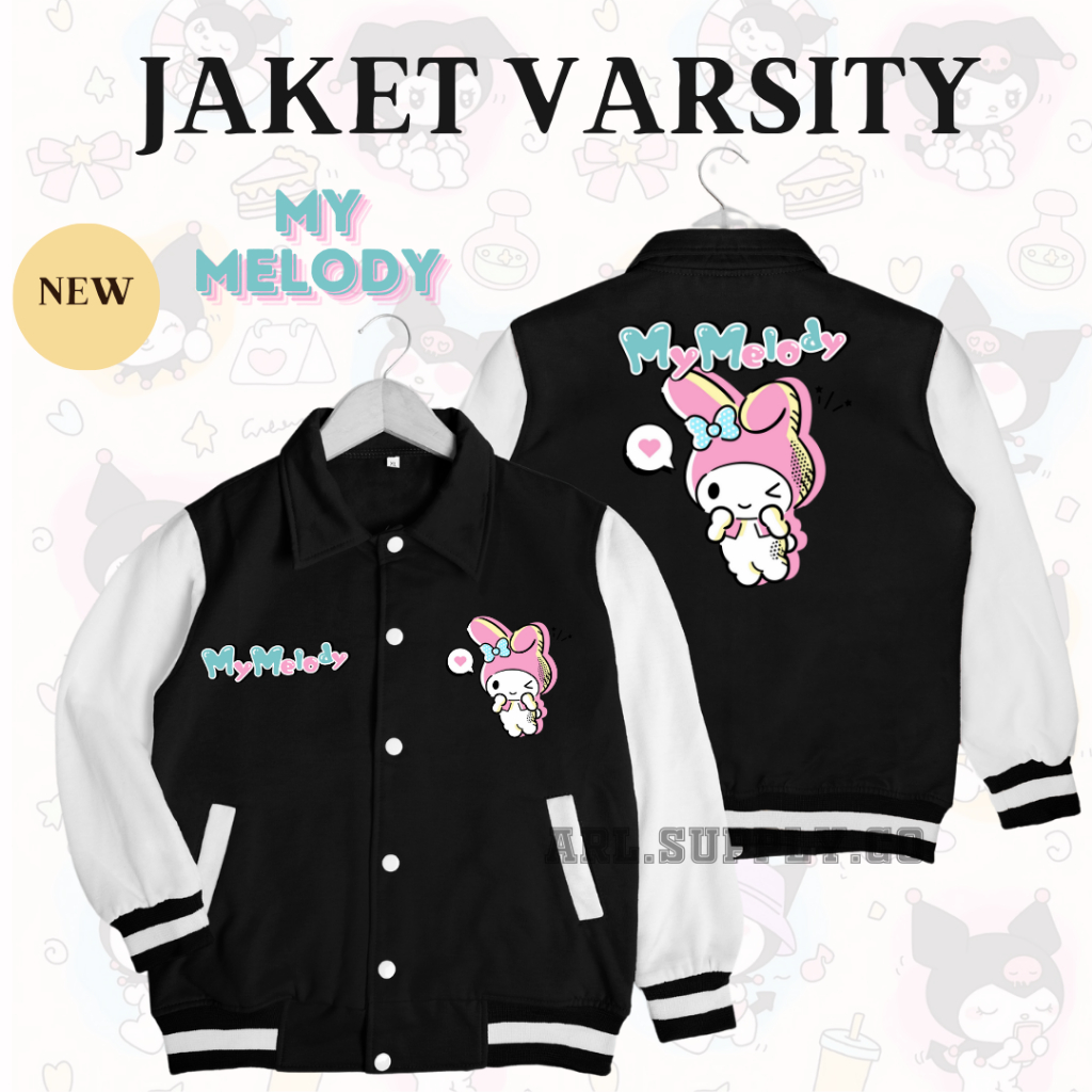 Varsity Jackets For Children MY MELODY & KUROMI Age 2-12 Years Old Boys Girls Jackets/Sweater ...