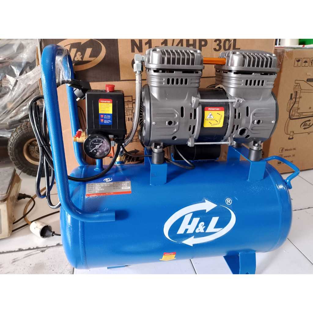 MESIN Air Compressor Engine N1-14HP 30 Liter (Oiless No Oil Yet ...