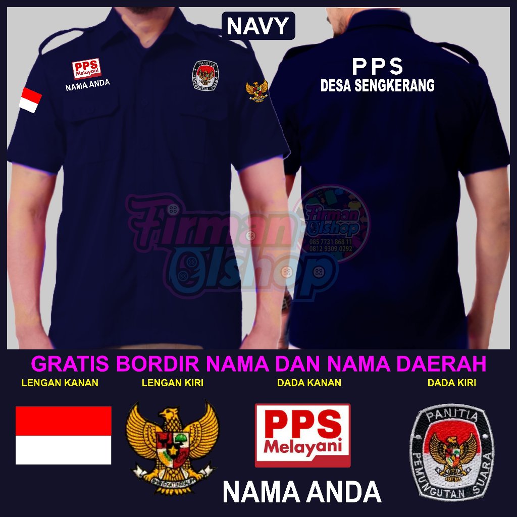 KEMEJA Big SIZE PPS Shirt FULL Attribute Short Sleeve PPS Shirt PPS ...