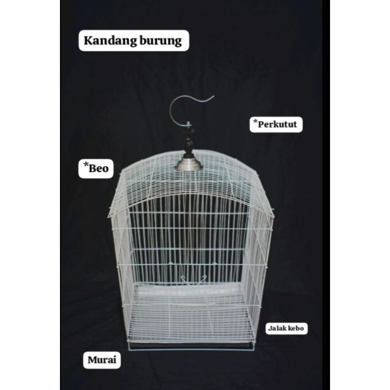 Iron bird cage turtle dove .murai.etc. Bottom width 30 cm top width ...