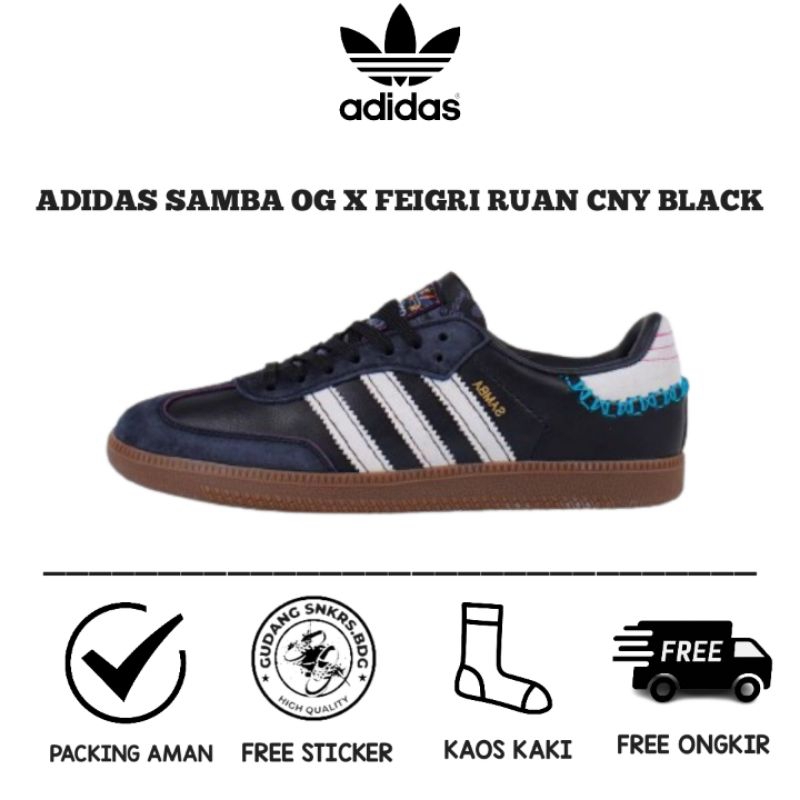 (Warehousesnkrs) Adidas Samba OG X Feifei Ruan Cny Black | Shopee Malaysia