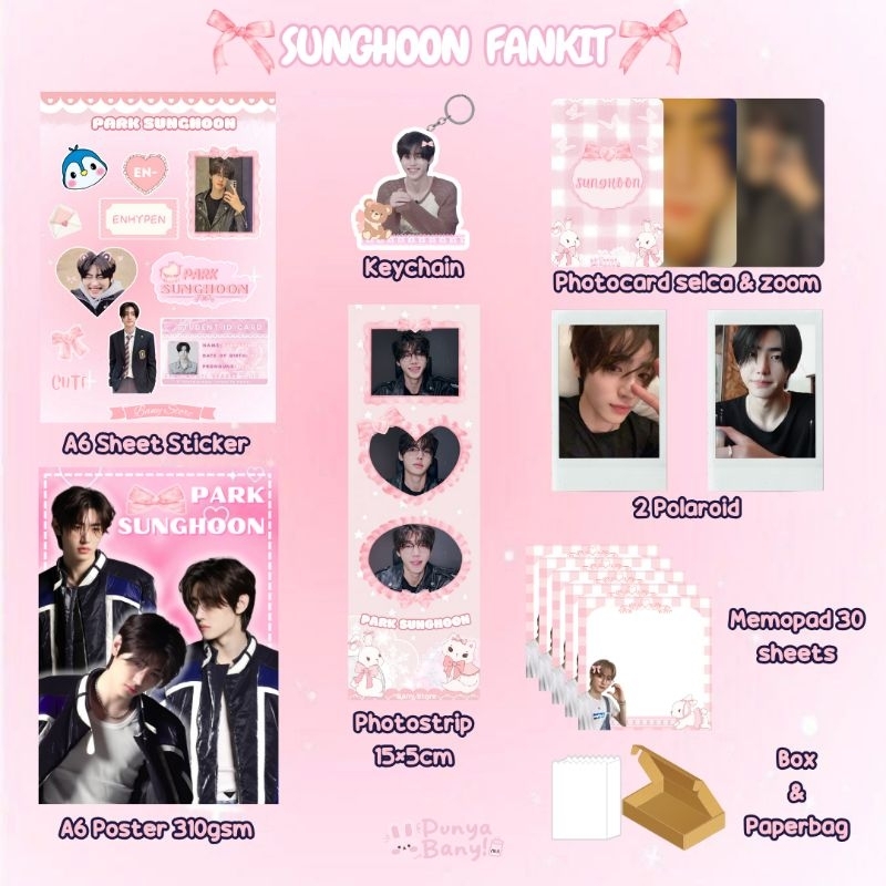 Enhypen PINK COQUETTE FANKIT JAKE HEESEUNG JUNGWON SUNGHOON MADE BY ...