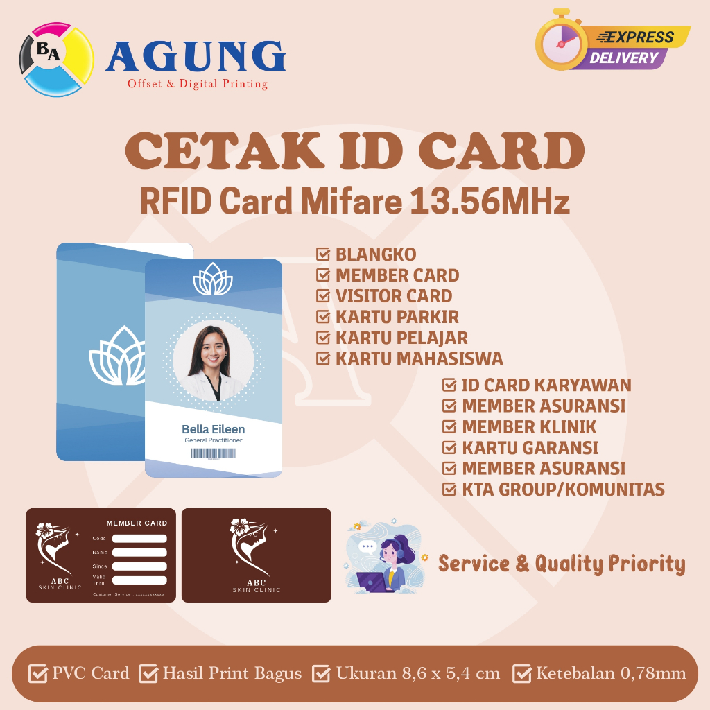 Print ID Cards / Print RFID Cards Mifare 13.56MHz | Shopee Malaysia