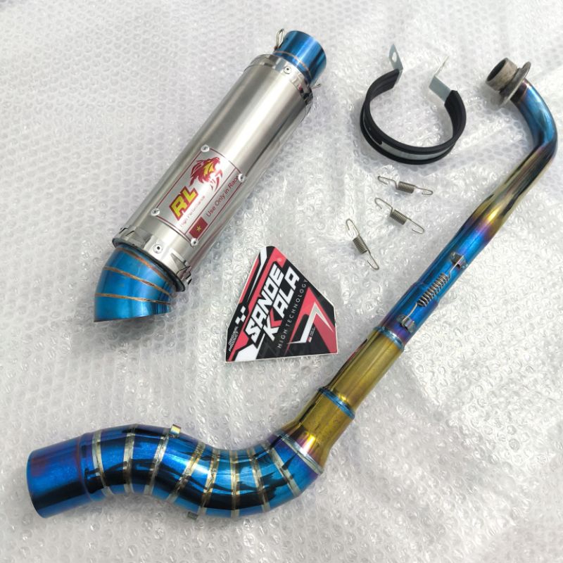 Red leo Exhaust open for Ex5 Wave Kriss Dash Legend SRL Y15ZR LC 135 ...