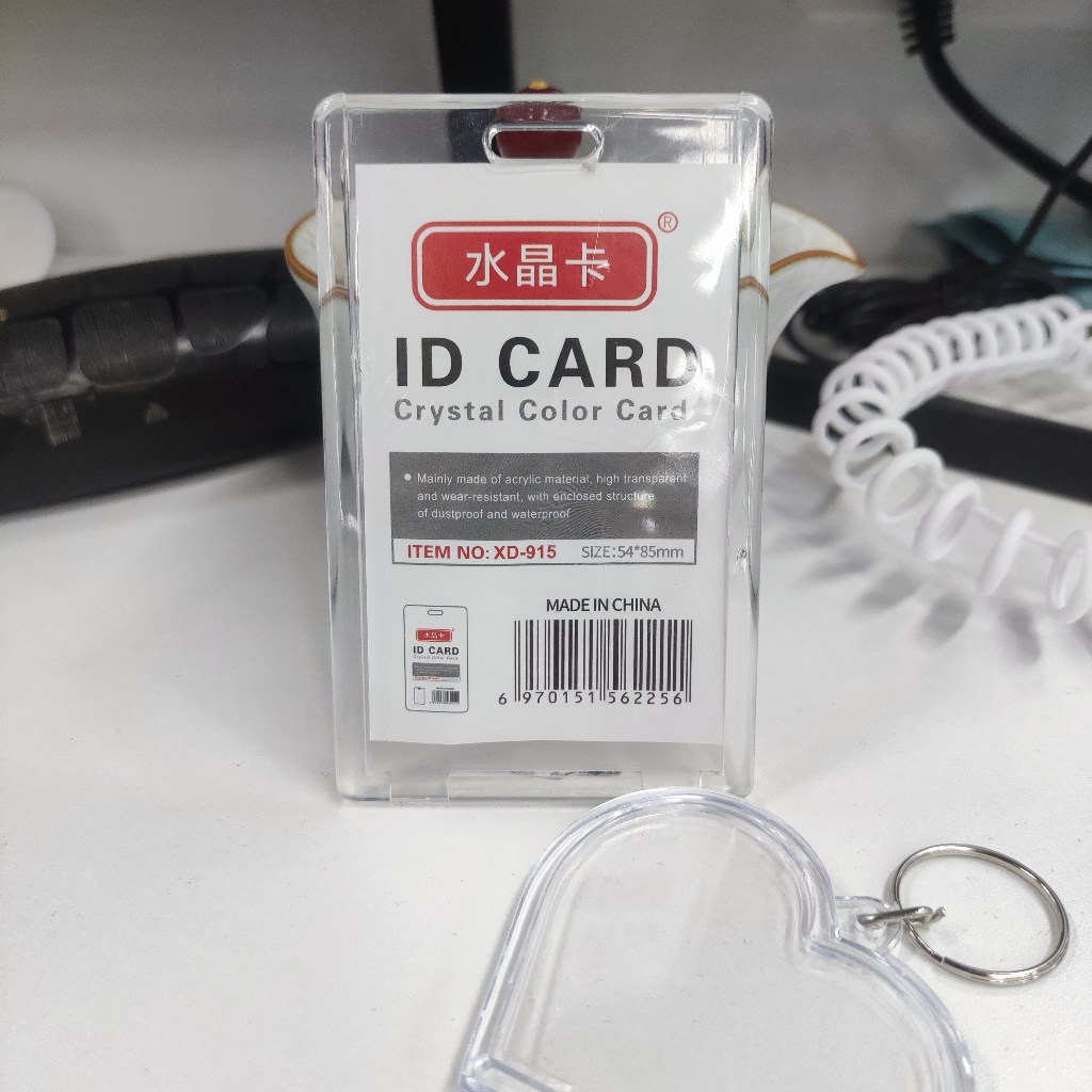 Transparent Clear Acrylic ID Card Holder Acrylic 2-sided Clear ...