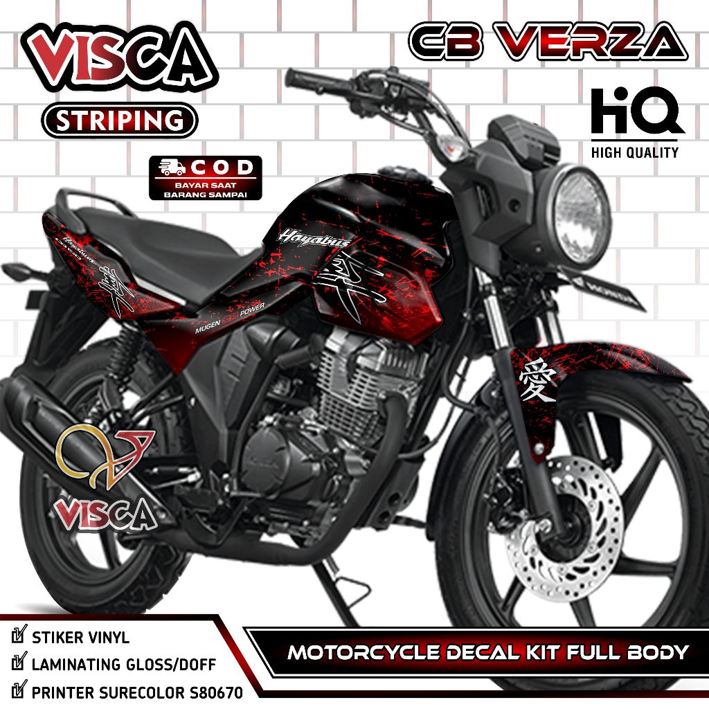 Decal CB 150 Verza - Motorcycle Sticker CB Verza 150 - Dekal CB150 ...