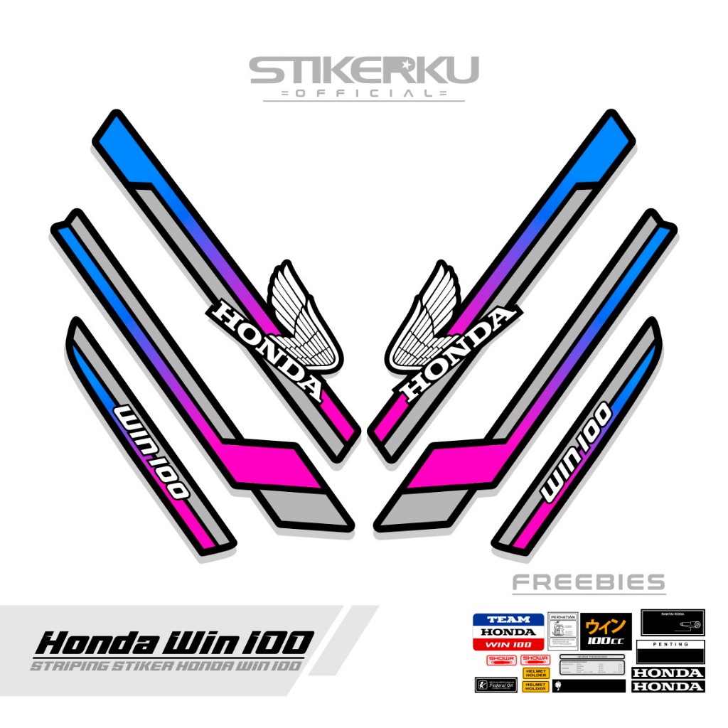 Striping HONDA WIN/MOTIF 141/STICKER WIN 100/STICKER Variation WIN 100 ...