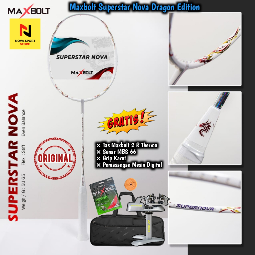Maxbolt Superstar Nova Dragon Edition Badminton Racket | Shopee Malaysia