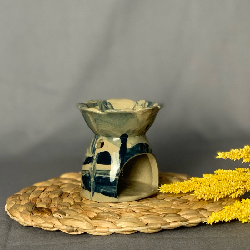 Oil Burner/Aromatherapy Furnace Nikir - Marble - Handmade Ceramics ...