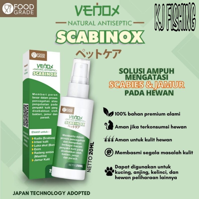 Scabinox SPRAY 20ml Medicine For Cats, Dogs, Rabbits anti Fungus ...