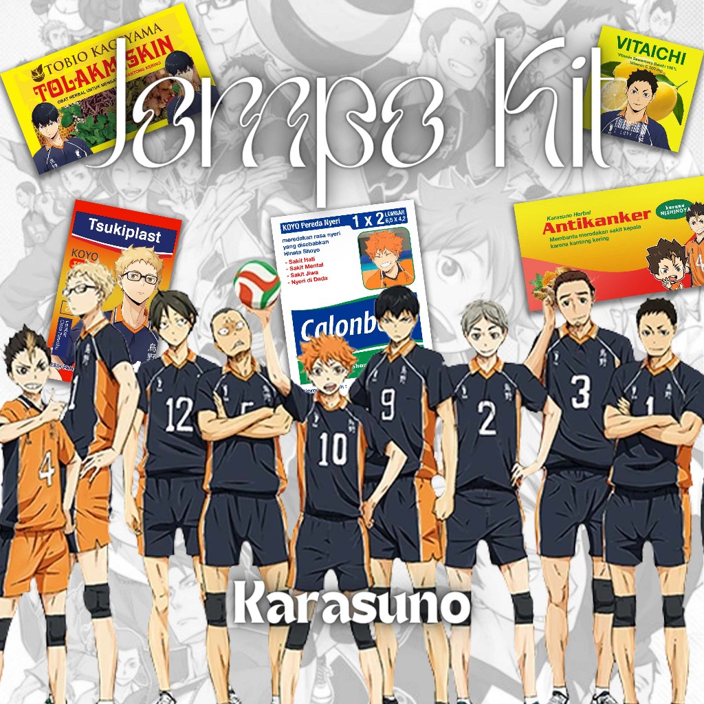 Karasuno HAIKYUU!! Jompo KIT // SALONPAS, HANSAPLAST KOYO, TOLAK ANGIN ...