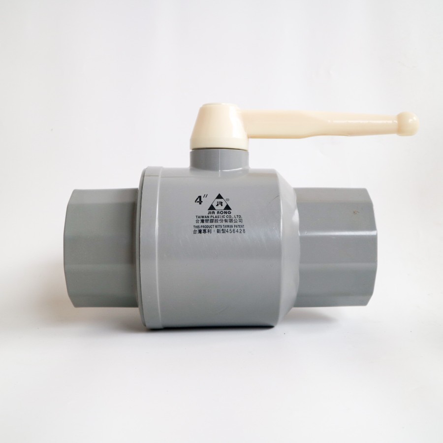 Ball VALVE JIARONG 4" INCH PVC STOP KRAN JIA RONG 4" DIM IN AW ...