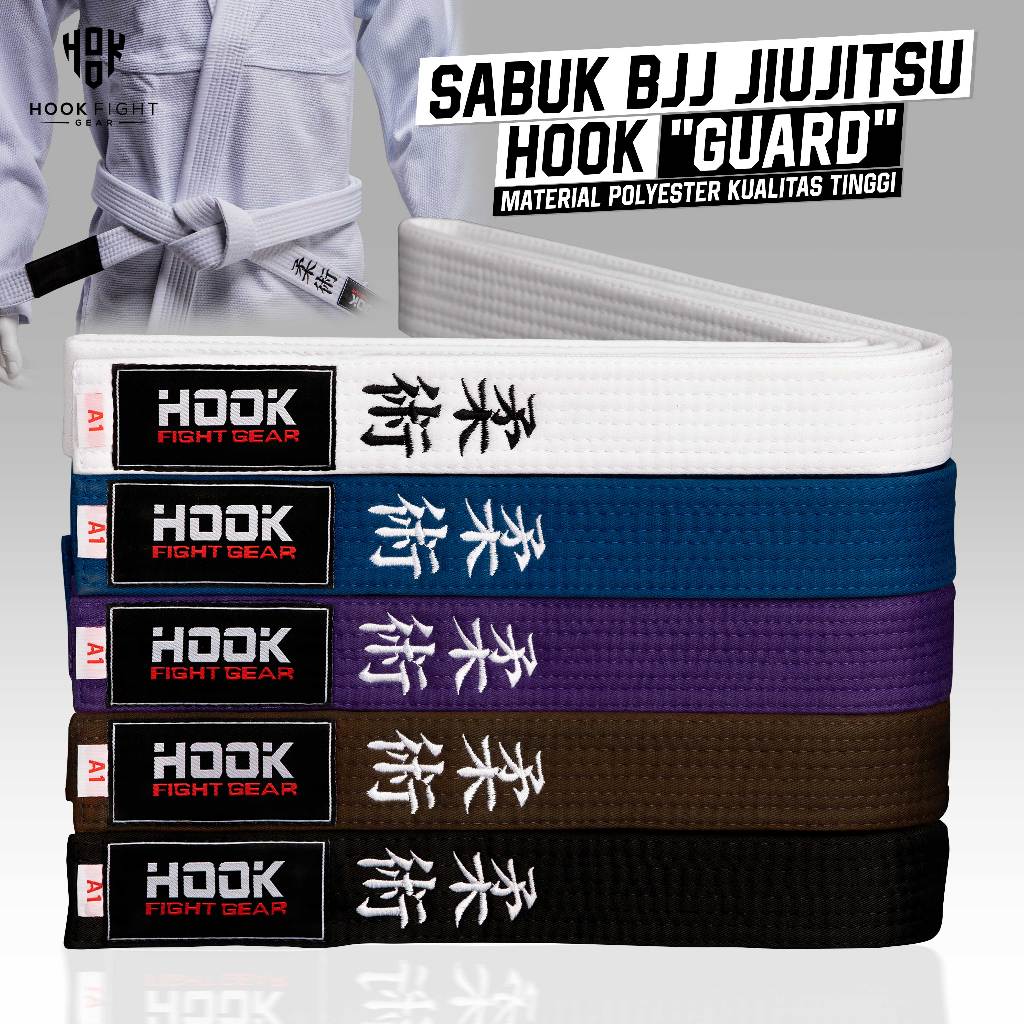 JIUJITSU HOOK FIGHT GEAR BELT, BJJ BELT, BRAZILIAN JIUJITSU BELT ...