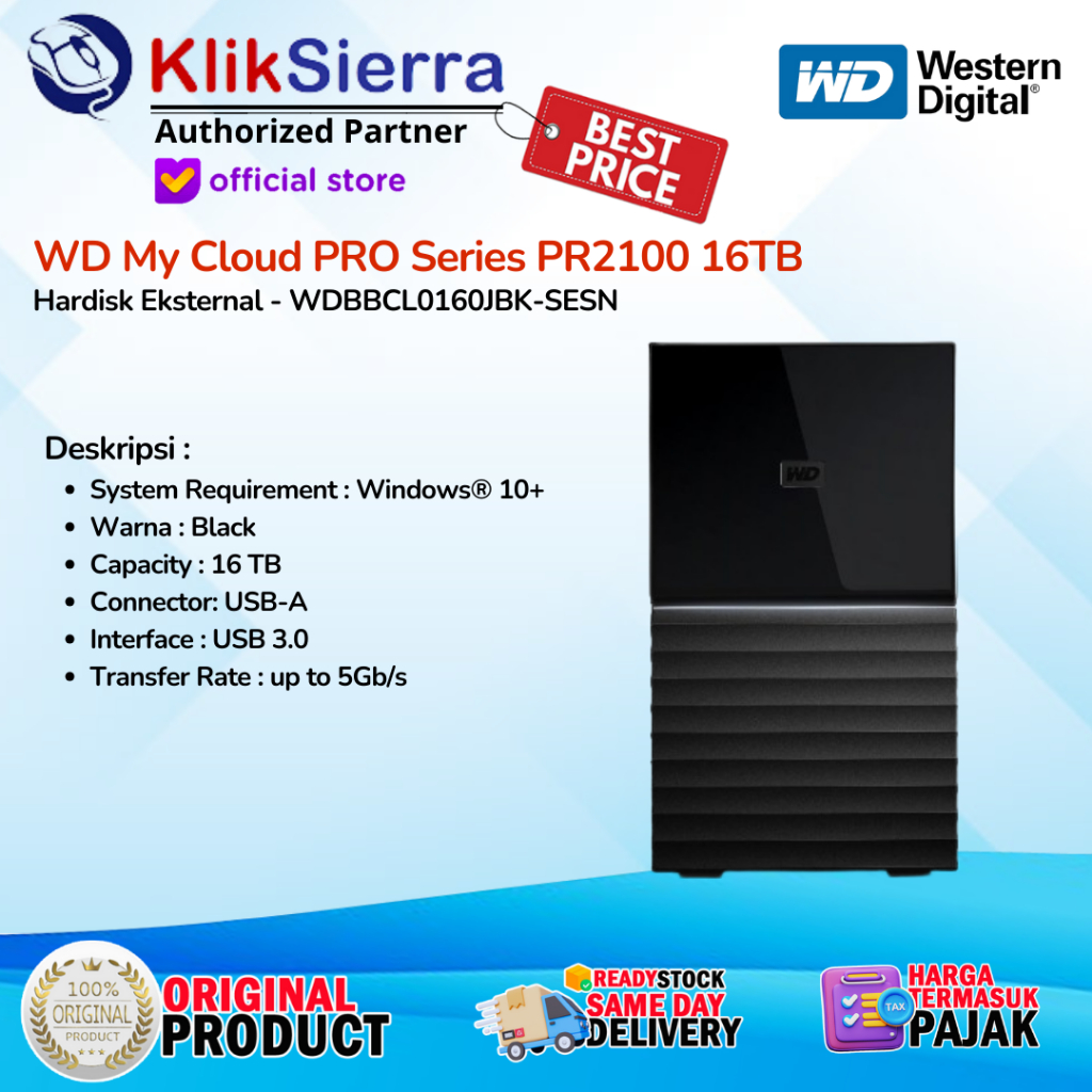 Wd My Cloud PRO Series PR2100 16TB - External Hardisk | Shopee Malaysia