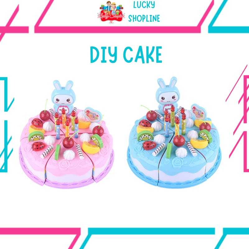 LILIN Happy Birthday Cake Toy Birthday Cake Toy Candle Cut Cake ...