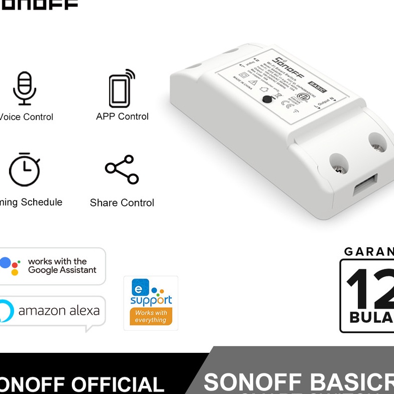 Hj6 Sonoff Smart Switch Basic R2 Smart Breaker Wireless 1A Switch Smart home Breaker Smart wifi ...