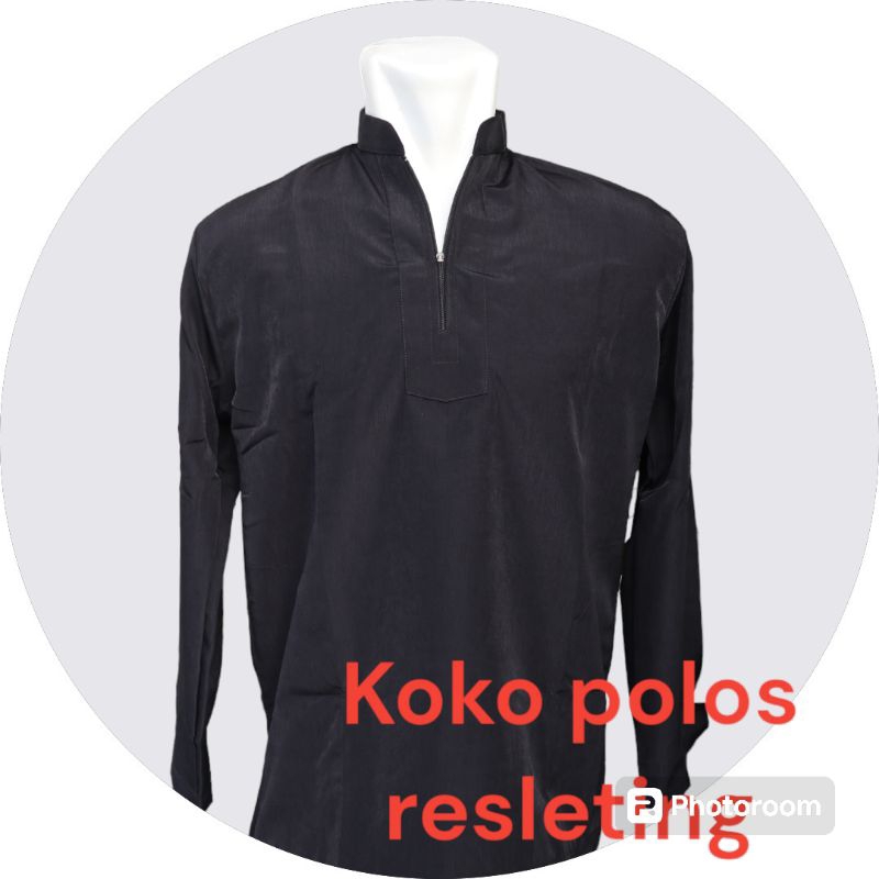 PUTIH Plain white koko half body zipper | Shopee Malaysia