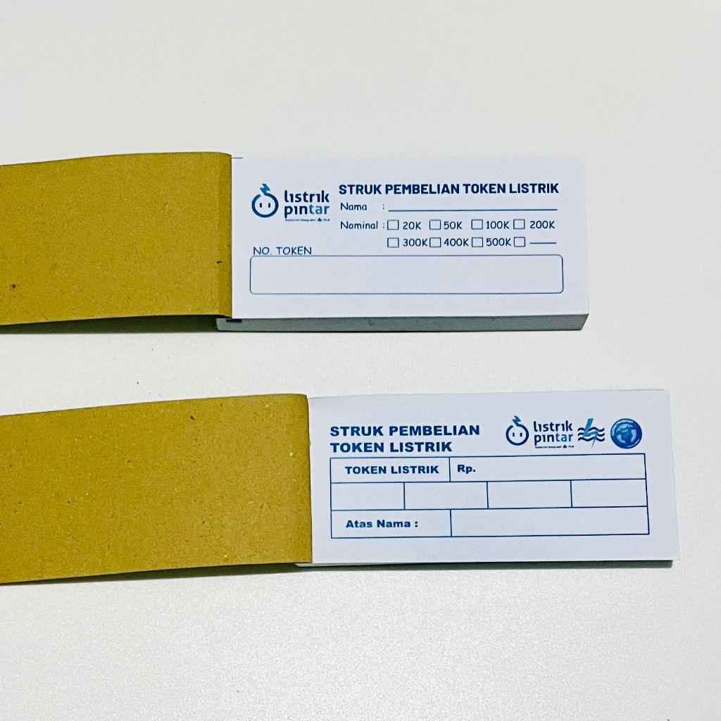 (Contains 100 Sheets) Electrical Token Receipts Electrical Token ...