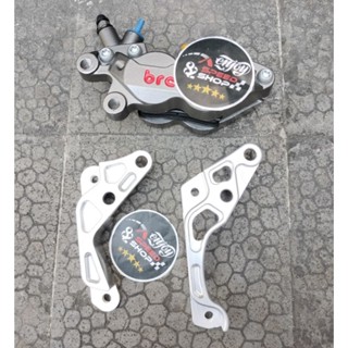 Left Caliper Package 4p/4 Piston big pot axial Plus Bracket Beat Scopy ...