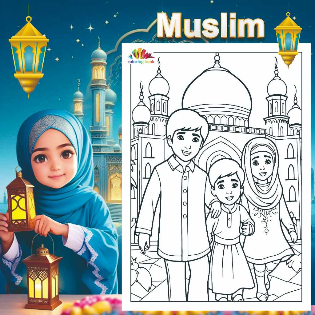 Coloring PAPER / COLORING / DRAWING PAPER / MUSLIM D / COLORING PAPER ...