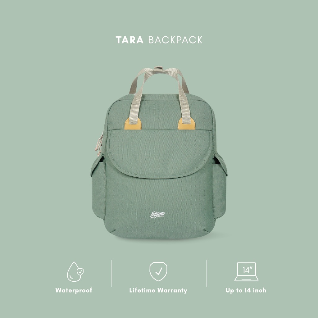 Bigmo Tara Pistachio Water Resistant Water Proof Women's Backpack ...